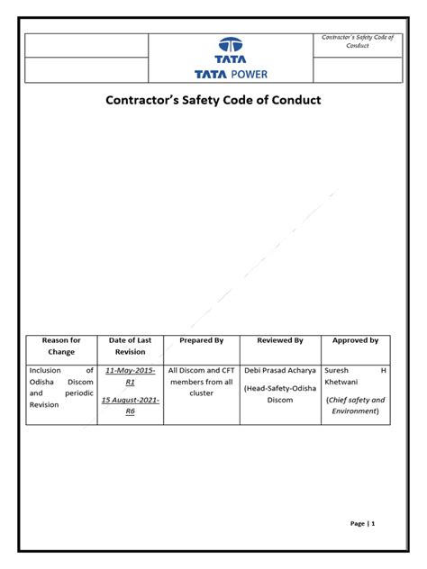 Contractors Safety Code Of Conduct Sustainable Policy Pdf Employee Retention Risk Contractors Safety Code Of Conduct Sustainable Policy Pdf Employee Retention Risk