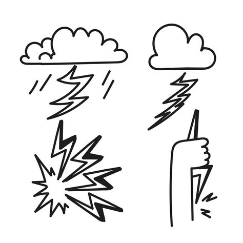 A Hand Holding A Lightning Bolt And A Cloud 69506015 Vector Art At Vecteezy