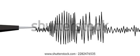 Seismograph Earthquake Polygraph Test Wave Seismogram Stock Vector Royalty Free 2282476535