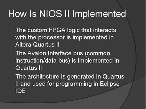 Comparison Of Altera Nios Ii Processor With Analog