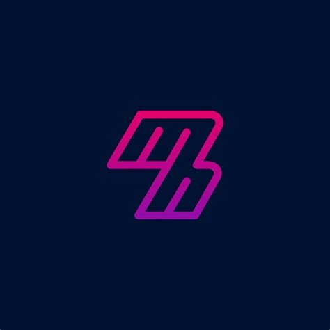 Mh 로고 M 및 H 미니멀리즘 다채로운 로고 현대적인 라인 로고 디자인 컨셉 템플릿 프리미엄 벡터
