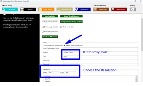 Setting Up A Proxy In The Multibrowser