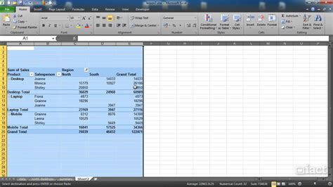 Copying And Pasting Into Other Worksheets 2010 Excel Pivot Tables Youtube