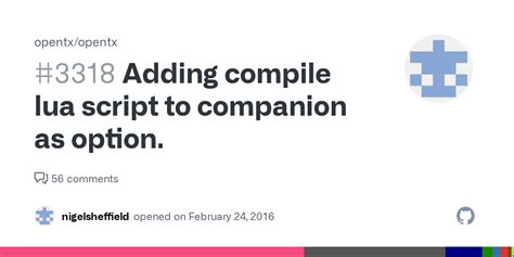 Adding Compile Lua Script To Companion As Option · Issue 3318