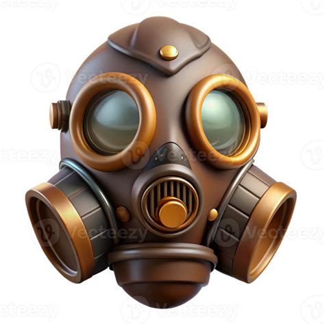 Calm Splendid Hyper Specific Concept Art Style Isolated Cutout Of A Steampunk Gas Mask With