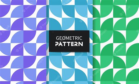 Premium Vector Set Of Geometric Seamless Patterns Vector