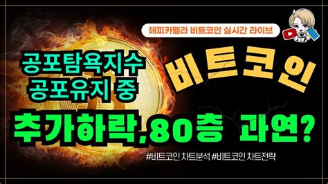 비트코인 실시간 비트코인 추가하락 80층 지킬까 공포탐욕지수 공포유지 75 점심💎비트코인 비트코인실시간 이더리움