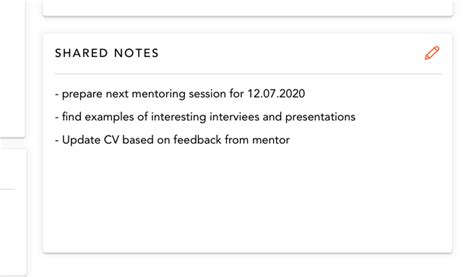 Create Shared Notes Module For The Mentorship Page · Issue 168 · Redi