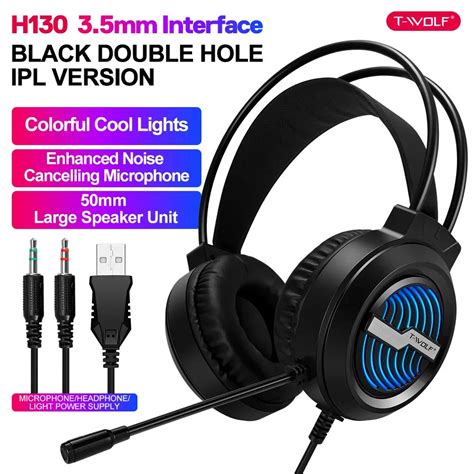 Headset Gaming T Wolf H130 Rgb Electroslab