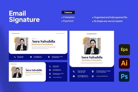 Email Signature V4 Ux And Ui Kits Ft Signature And Business Envato Elements Email Template