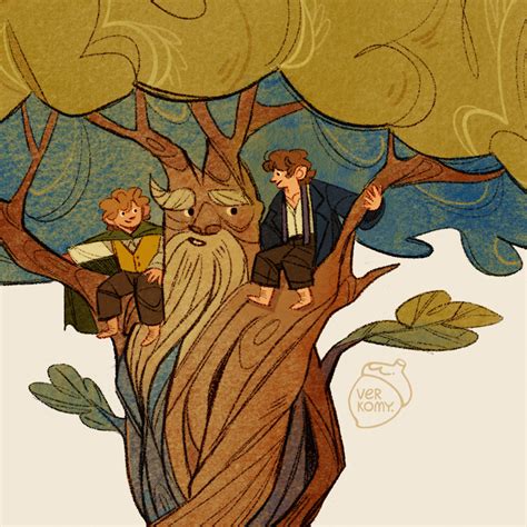 Kasia Treebeard And The Hobbits You Can Get A Print Here