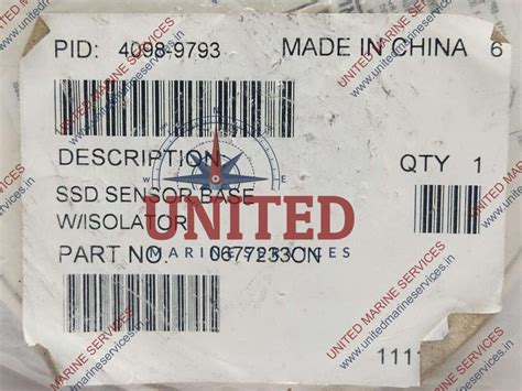 Simplex 4098 9793 Ssd Sensor Isolator Base 0677233cn United Marine Services
