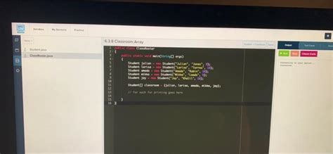 Solved 03 Close Check B 63 8 Classroom Array Pues