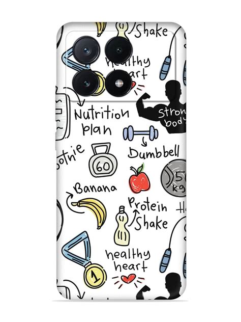 Get Your Stylish Healthy Lifestyle Concept Printed Soft Silicone Case For Poco X Pro G Pro