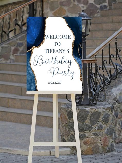 Birthday Welcome Sign Birthday Party Sign Custom