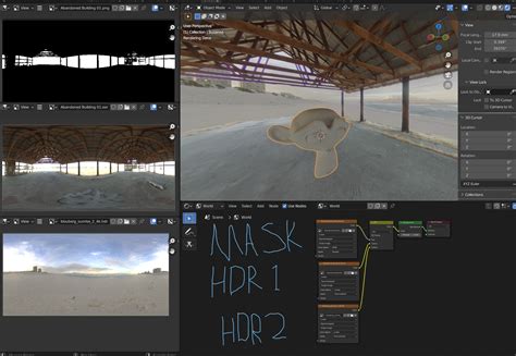mix 2 equirectangular images using transparency to feed to environment