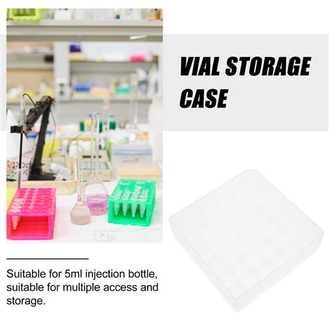 Kakowely Vial Storage Box For Medical Injection Vial 1pcs 5 5x5 5x2in