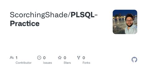 Github Scorchingshade Plsql Practice
