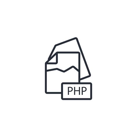 Php File Icon Editable Strokelinear Style Sign For Use Web Designlogosymbol Illustration