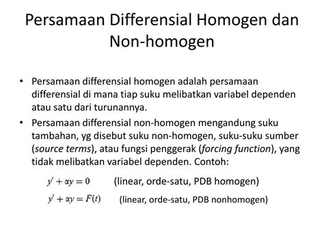 Ppt Persamaan Differensial Biasa Pdb Ordinary Differential Equation