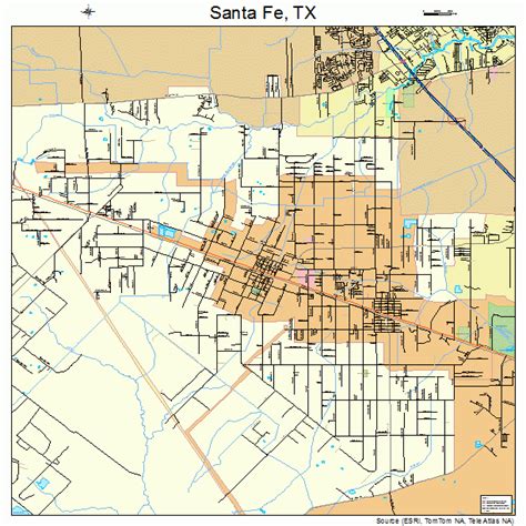 Santa Fe Texas Street Map 4865726