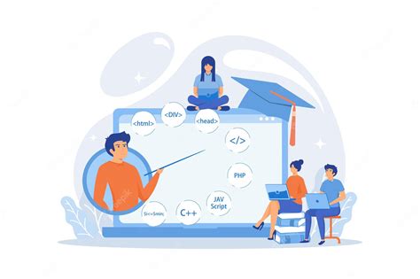 Premium Vector Script Writing Software Engineering Coding Workshop Code Created Online