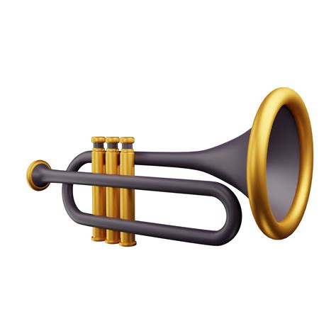 D Icon Trumpet Music Studio Illustration Concept Icon Render PNG