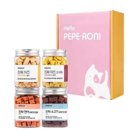 페페로니 페페로니 진짜 시리즈 4개 Set 연어소고기치즈치즈고구마 위시버킷