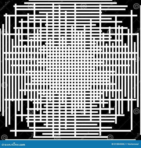 Asymmetric Grid Mesh Pattern Irregular Monochrome Abstract Text Stock Vector Illustration Of