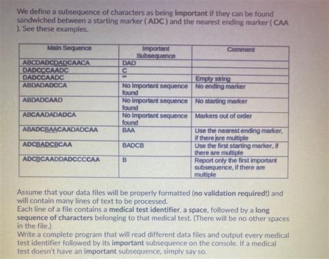 Solved We Define A Subsequence Of Characters As Being