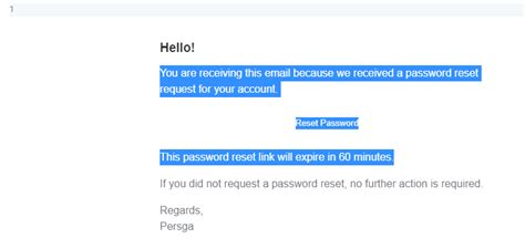 laravel larave password reset email style