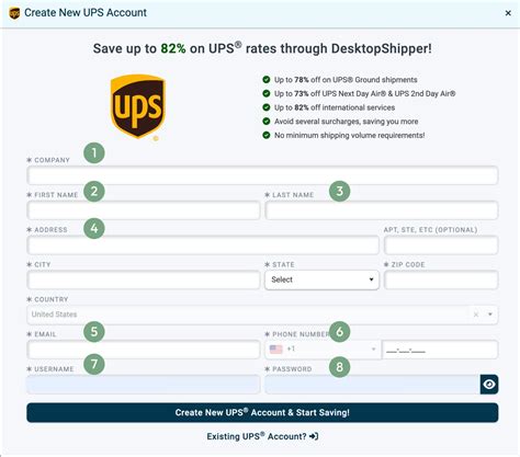 New Ups Account Setup