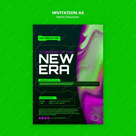 Free Psd Retro Futurism Template Design