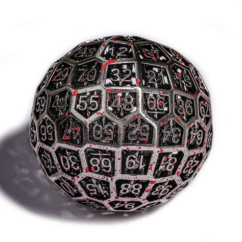 D100 Dice Metal And Acrylic 100 Sided Dice For Dnd Bear Dice