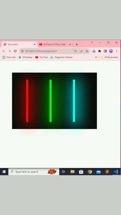 Tubelight Effect Using Css Light Shadow Using Html And Css Css