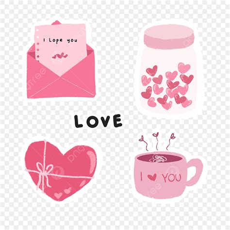 Romantic Sticker Hd Transparent Cute Pink Romantic Sticker Cute Pink Romantic Png Image For