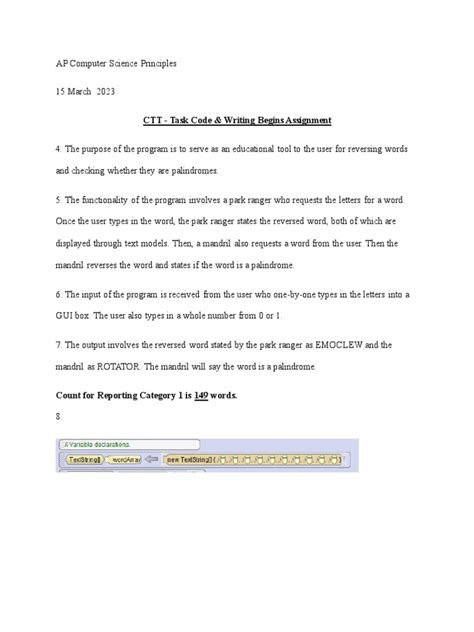 Ctt Task Code And Writing Begins Q Pdf Pdf
