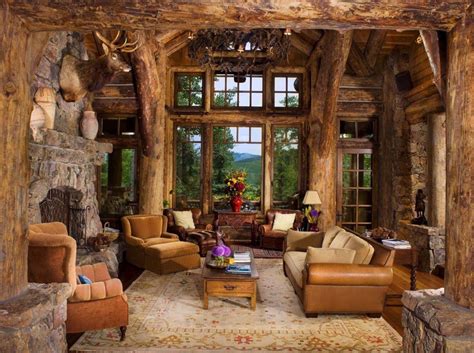 Romantik Rustik Ahşap Ve Taş Evi Handcrafted Log Cabin Design Log