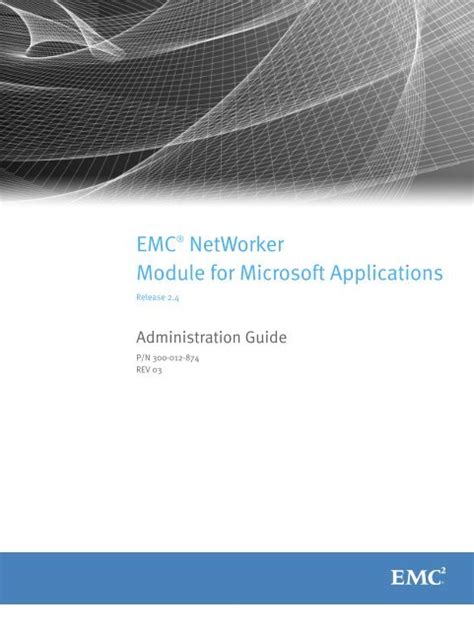 Networker Module For Microsoft Applications Release 24