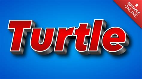 Turtle Text Effect Generator