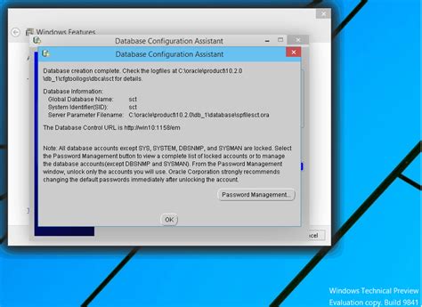 Install Oracle 10g 10 2 0 3 Onwards On Windows 10 Technical Preview Duh Microsoft Did It