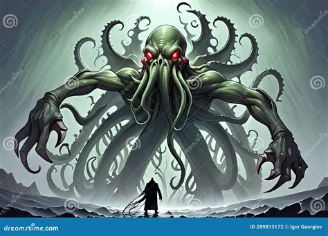 Giant Lovecraftian Cthulhu Demon Stock Illustration Illustration Of