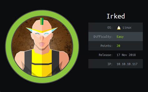 Irked Hackthebox Writeup Netosec