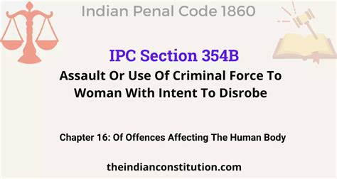 Ipc Section 354b Assault Or Use Of Criminal Force To Woman With Intent