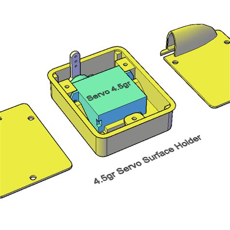 3d File Servo Holder 45gr For Surface Mounted 🚁 ・3d Printable Model To