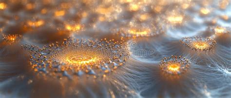 Interwoven Golden Qubit Network A Quantum Computing Tapestry Of Light And Connection Stock