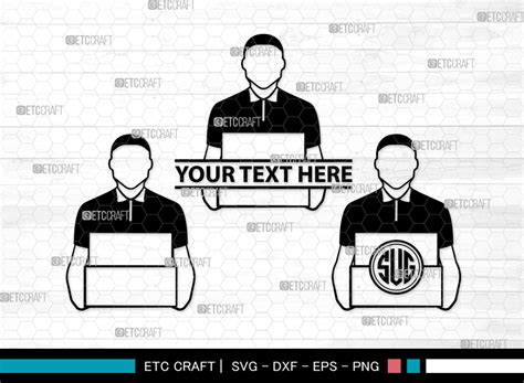 Delivery Man Monogram Man Svg Graphic By Pixel Elites · Creative Fabrica