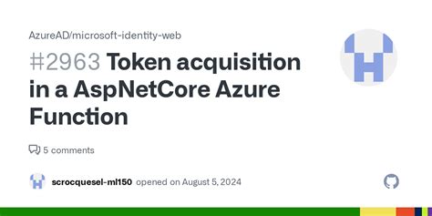 token acquisition in a aspnetcore azure function · issue 2963