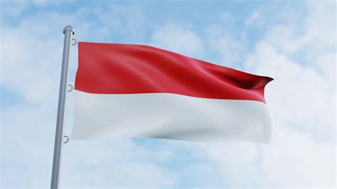Realistic 3d Rendering Looping Indonesia Flag Animation Video Background 8040657 Stock Video At