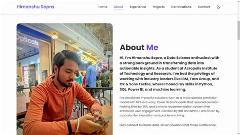 Himanshu Sopra On Linkedin Webdevelopment Portfolio Html Css Javascript Datascience Linkedin